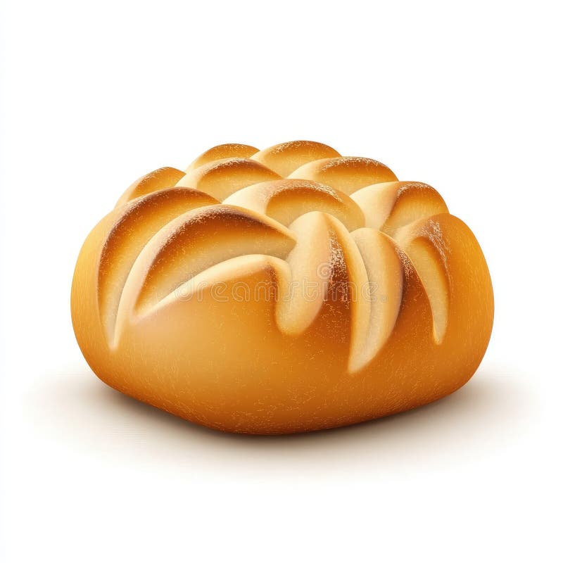 Golden Brown Crusty Bread Roll, Delicious Bakery Product Stock ...
