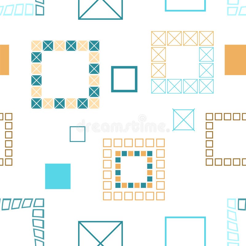 Square Patterns. Geometric Squares. Bright Seamless Pattern. Design of ...