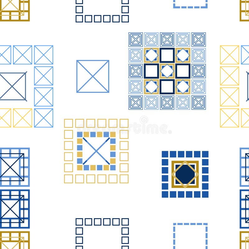 Square Patterns. Geometric Squares. Bright Seamless Pattern. Design of ...