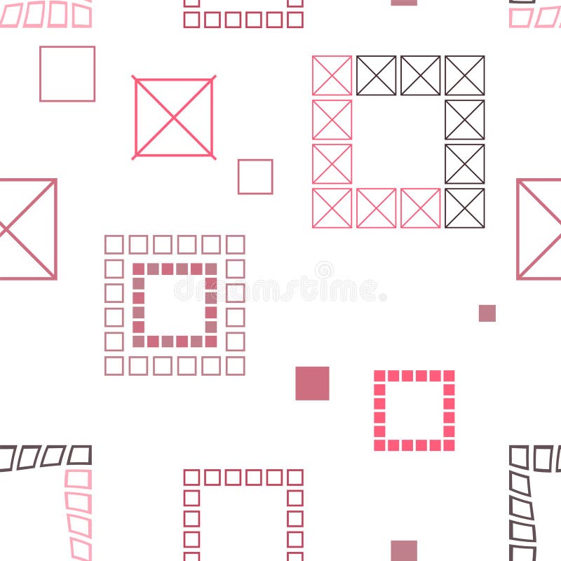 Square Patterns. Geometric Squares. Bright Seamless Pattern. Design of ...