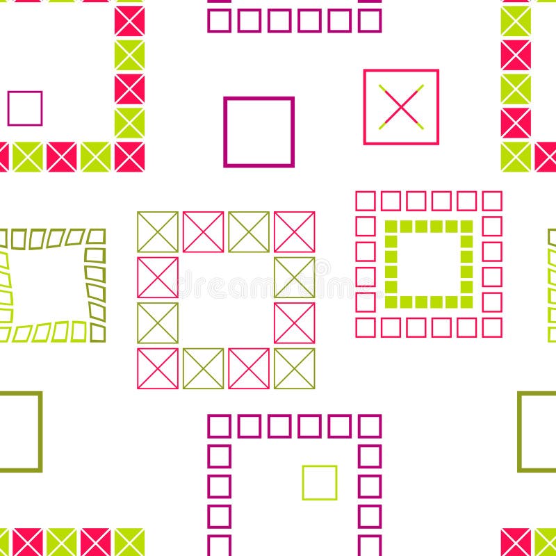 Square Patterns. Geometric Squares. Bright Seamless Pattern. Design of ...