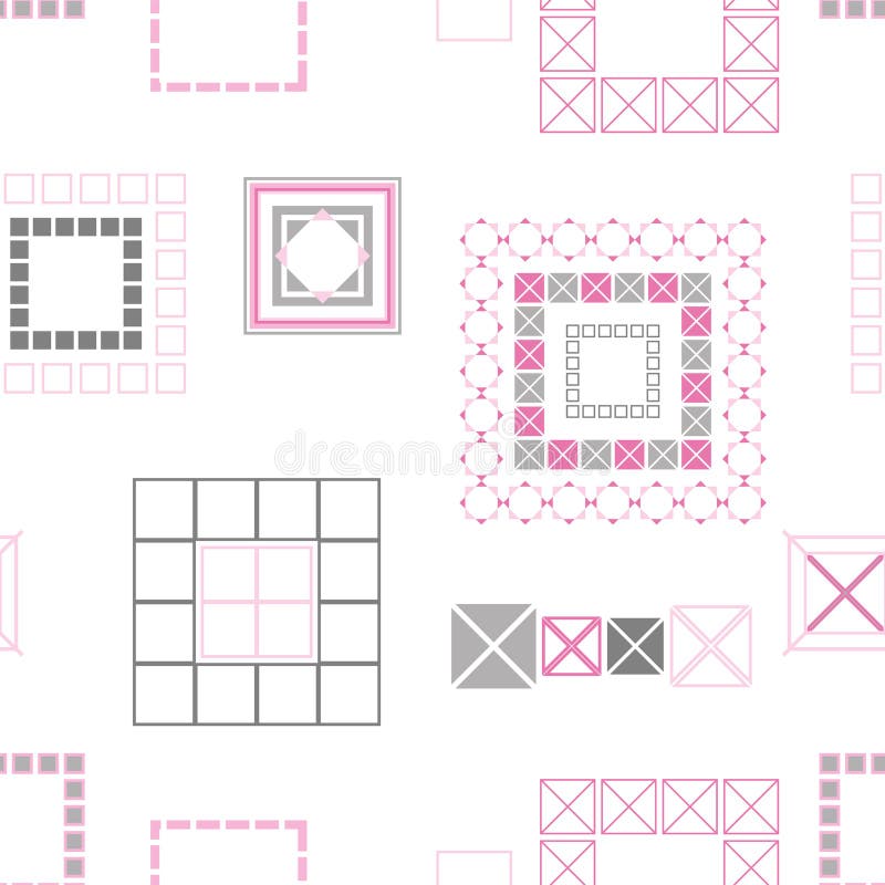 Square Patterns. Geometric Squares. Bright Seamless Pattern. Design of ...