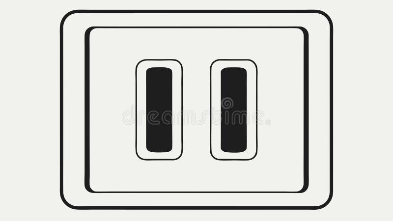 Square Pause Button, Media Interface, Vector Design Generative AI Stock ...