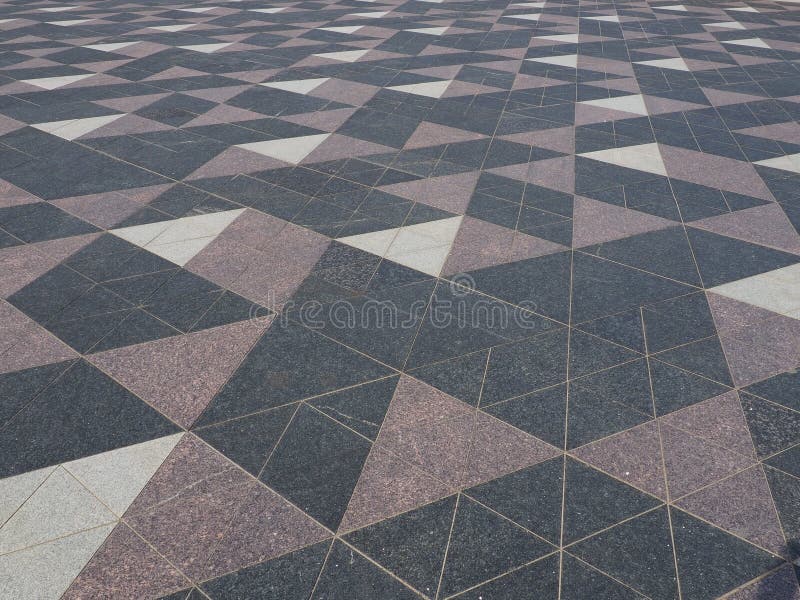 The Square is Paved with Triangular Tiles. Grey, White, Black Tiles on ...