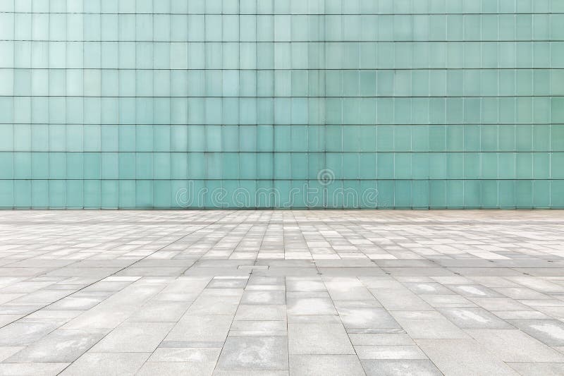 Square Pavement and Wall Building Background Stock Image - Image of ...