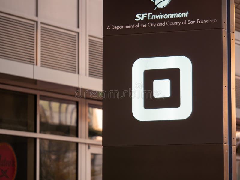 Square Payment Processing Sign Outside of San Francisco Headquarters ...