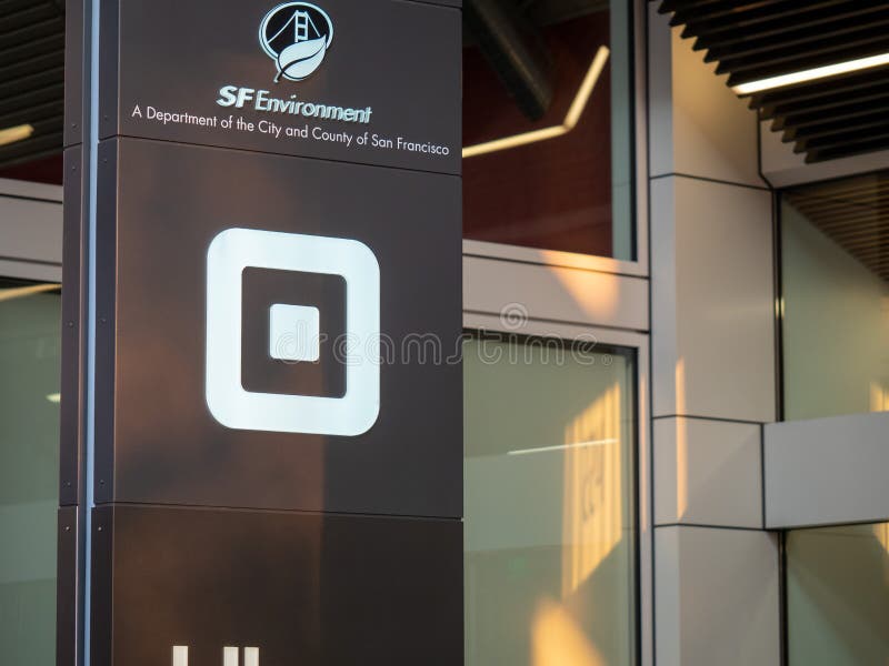 Square Payment Processing Sign Outside of San Francisco Headquarters ...