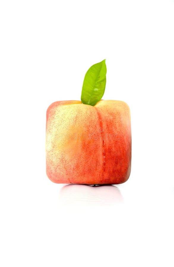Square peach stock image. Image of closeup, eating, isolated - 3014669