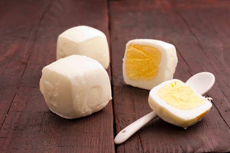 Square, peeled eggs stock photo. Image of objects, animal - 29415340