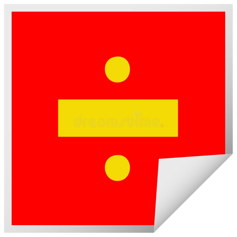 Red Math Division Sign