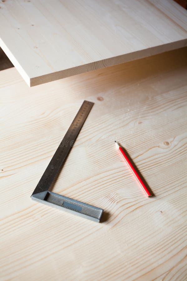 A square and a pencil stock image. Image of measure - 261630999