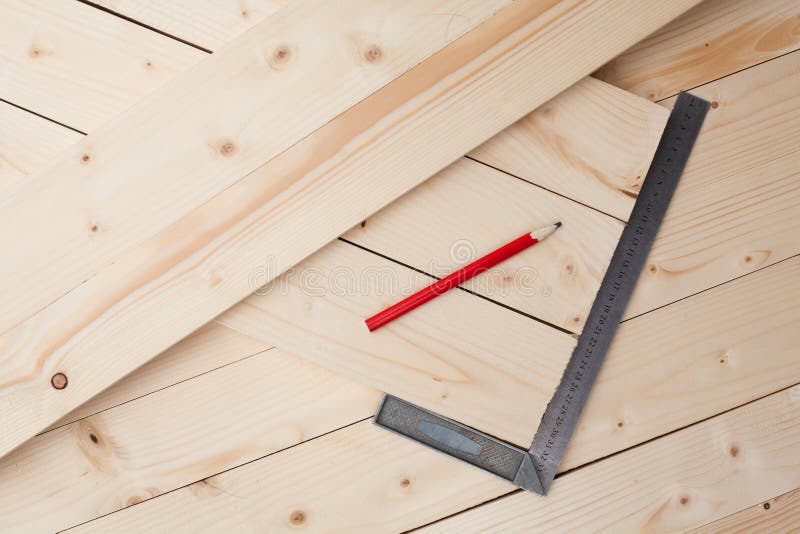 A square and a pencil stock image. Image of atelier - 261631983