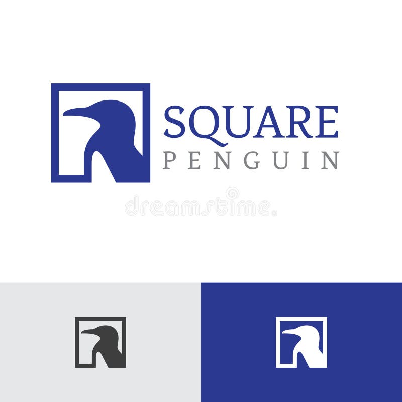 Square Penguin Animal Business Modern Logo Template Stock Illustration ...