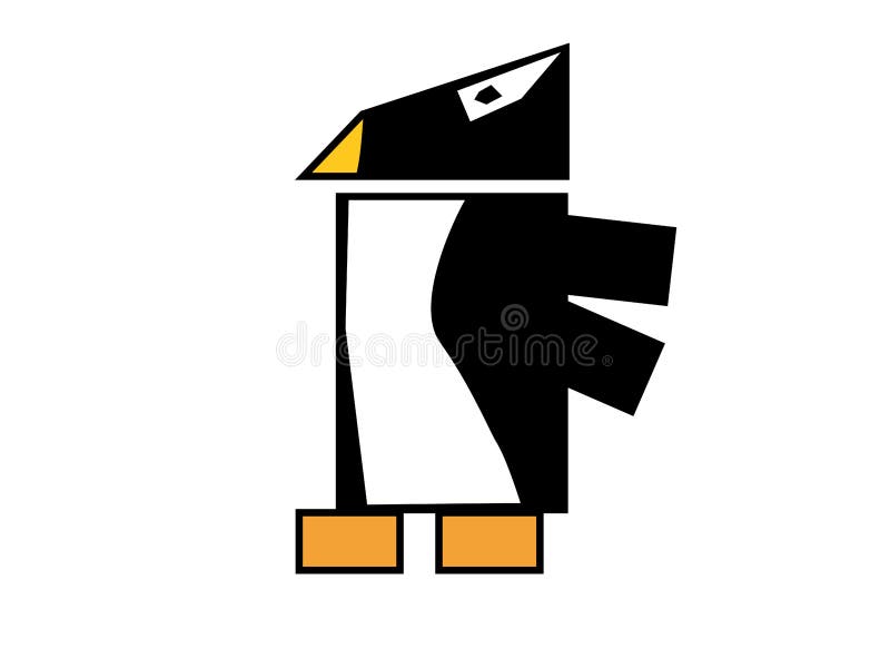 Square Penguin Illustration Stock Vector - Illustration of edge, arctic ...