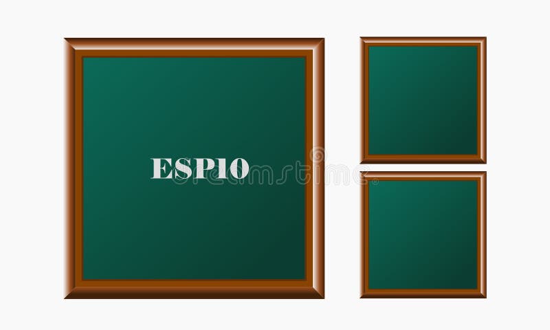 Square Photo Frame Mock-up Template on Dark Wall. Vector Illustration ...