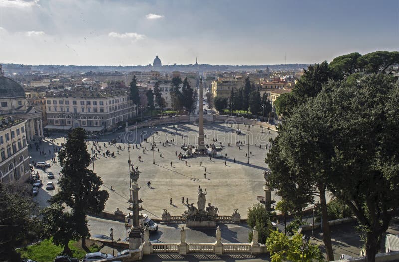 Square, piazza in Rome editorial photography. Image of piazza - 46451297