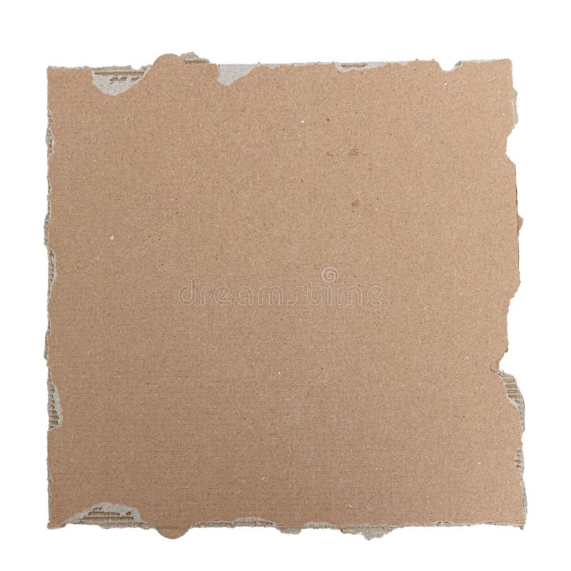 Square Piece of Brown Cardboard from the Box, Blank Space for Writing ...