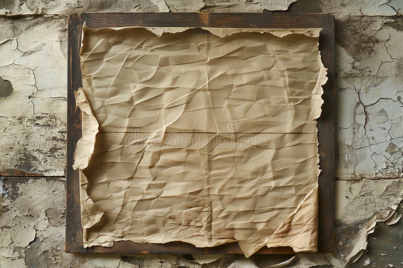 Square Piece of Paper with an Old Looking Frame Stock Illustration ...
