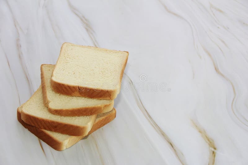 Square Pieces of Bread for Toast Stock Photo - Image of nourishment ...