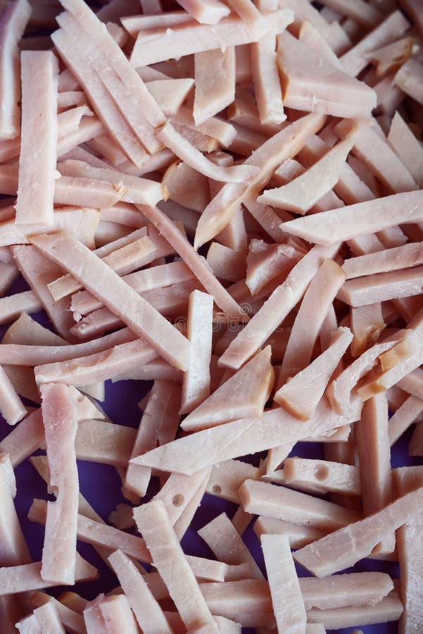 Square pieces of ham stock image. Image of food, sausage - 19993719