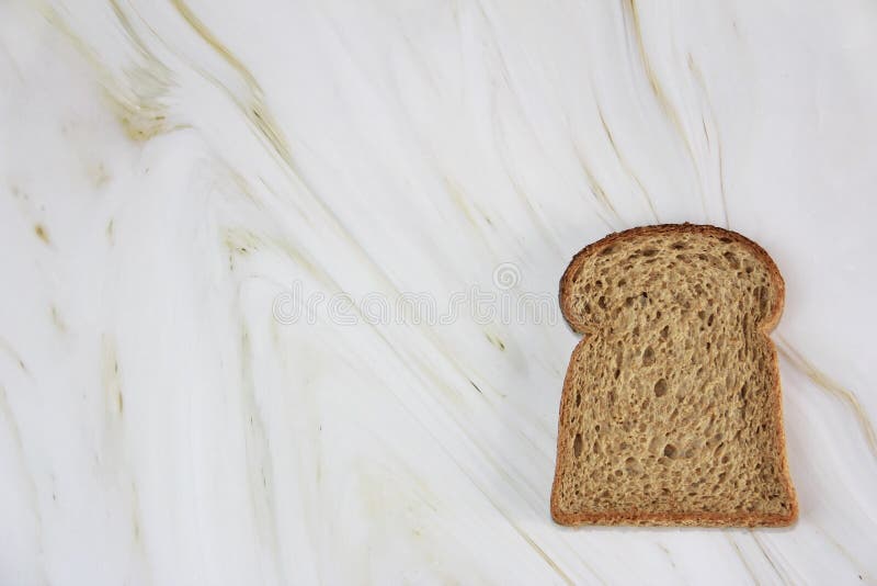 Square Pieces of Rye Toast Bread, Top View Stock Image - Image of ...