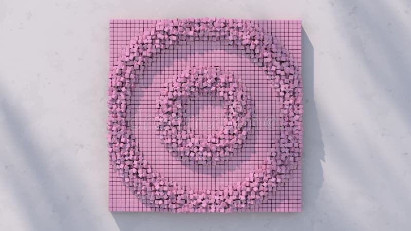 Pink Textured Surface. Abstract Animation, 3d Render Stock Video ...