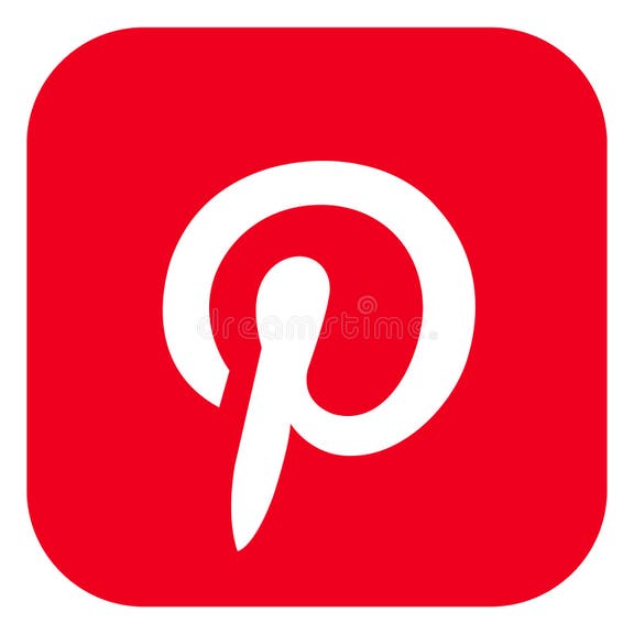 Square Pinterest Logo Isolated on White Background Editorial Photo ...