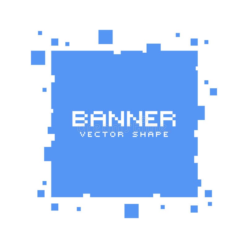 Square Pixel Banners. Vector Blank Frames Ready for Your Text Stock ...