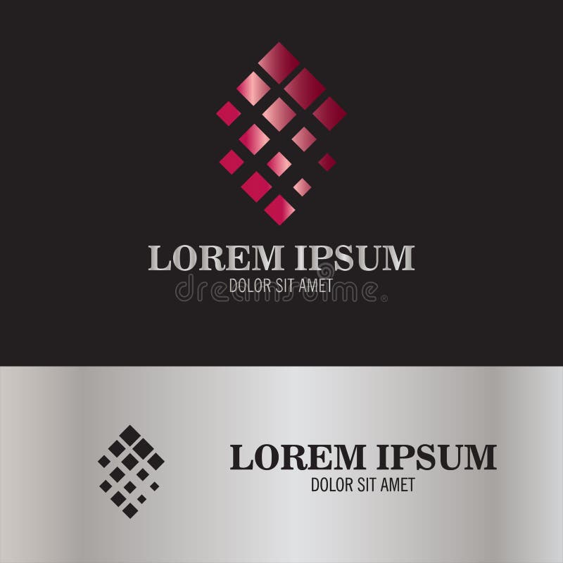 Square pixel logo stock vector. Illustration of template - 82863531