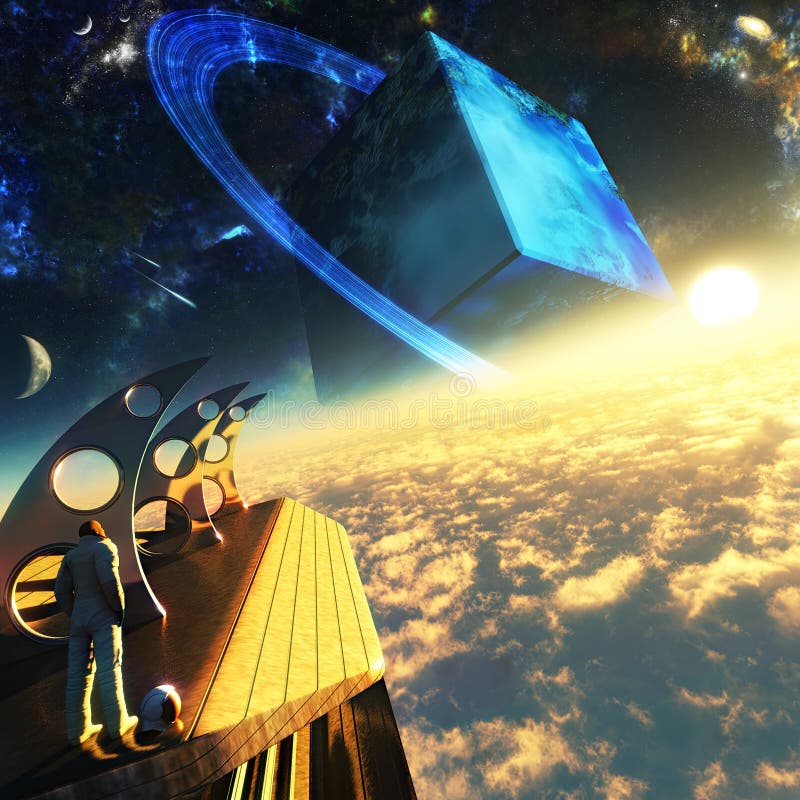 Cubic Planet Globe Earth Cube Stock Illustration - Illustration of ...