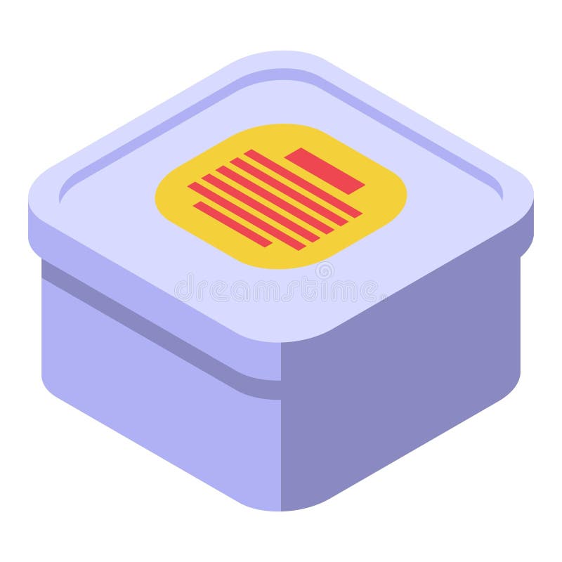 Square Plastic Food Container with Label for Branding Stock Vector ...