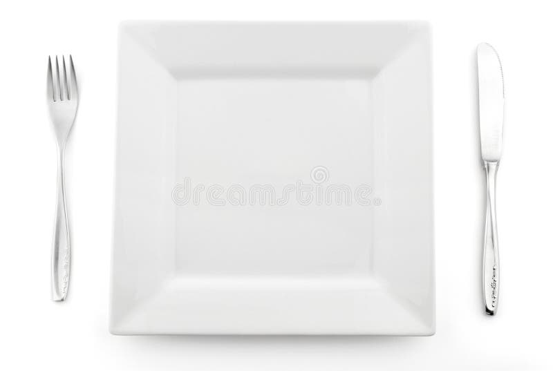 Square plate stock image. Image of plate, white, isolated - 6879423