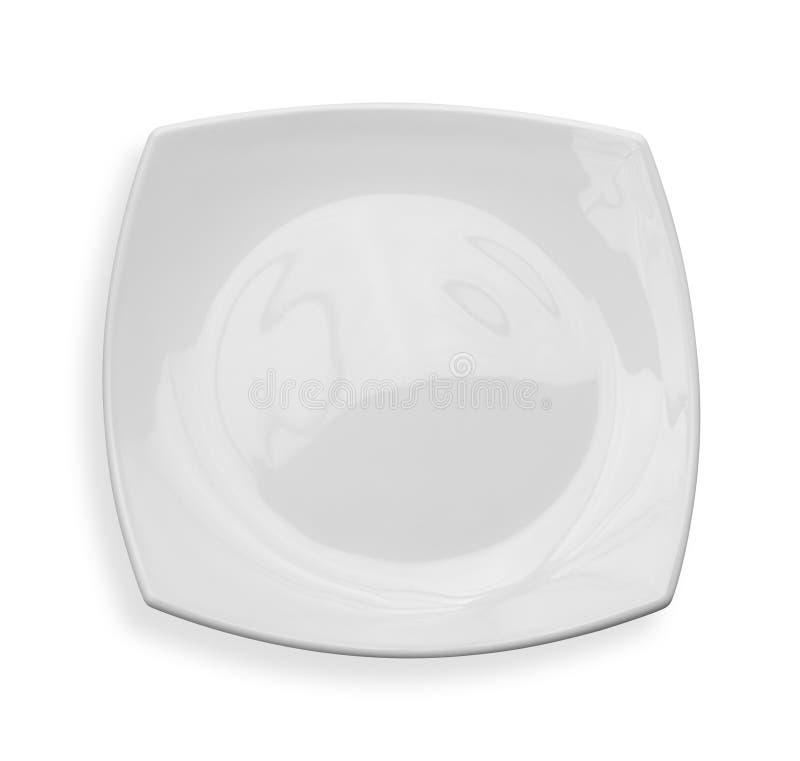 Square plate stock image. Image of plate, white, isolated - 6879423