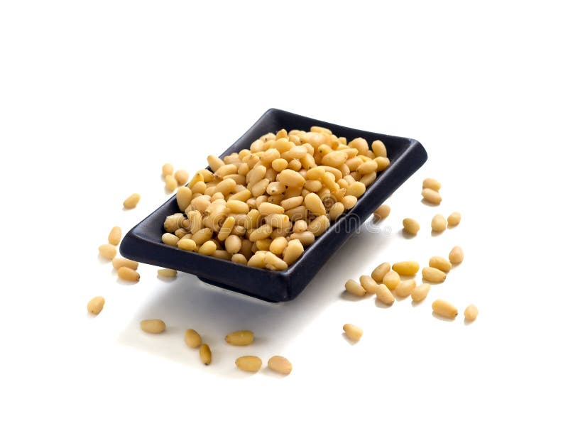 Square Plate with Pine Nuts Stock Photo - Image of healthy, cooking ...