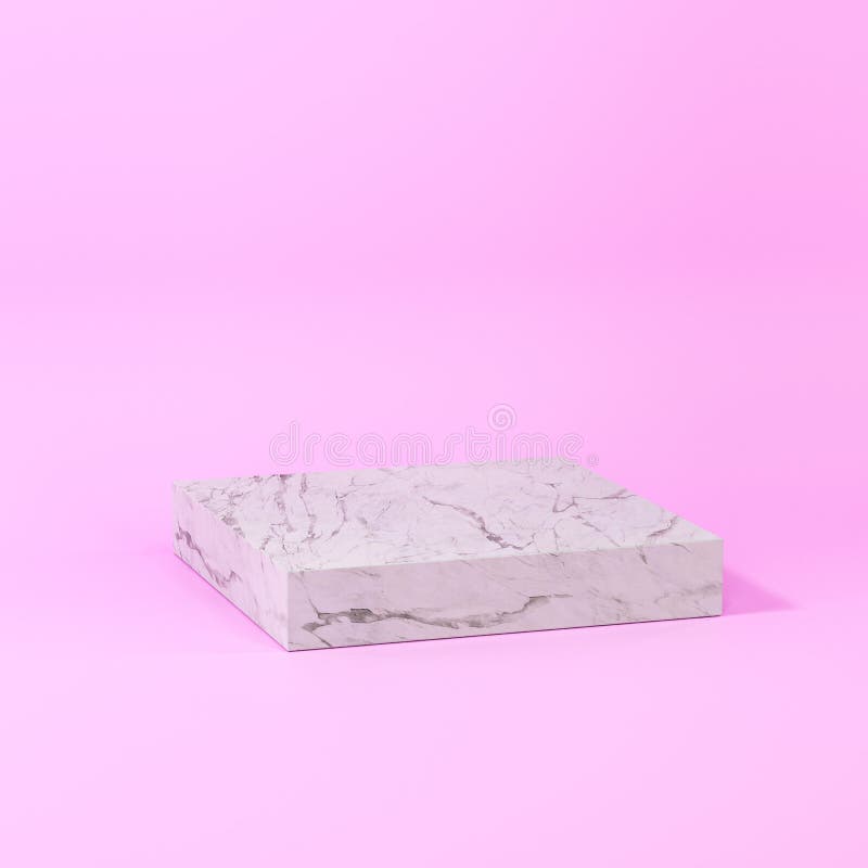 Square Platform with Solid Color Background, 3d Rendering Stock ...