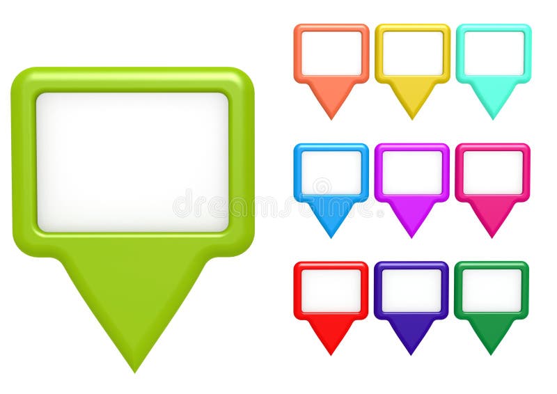 Pointer square pin stock illustration. Illustration of location - 32543152