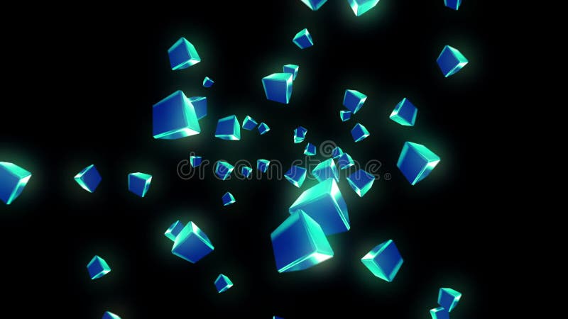 Square Polygon Explode Light Particle Animation Stock Footage - Video ...
