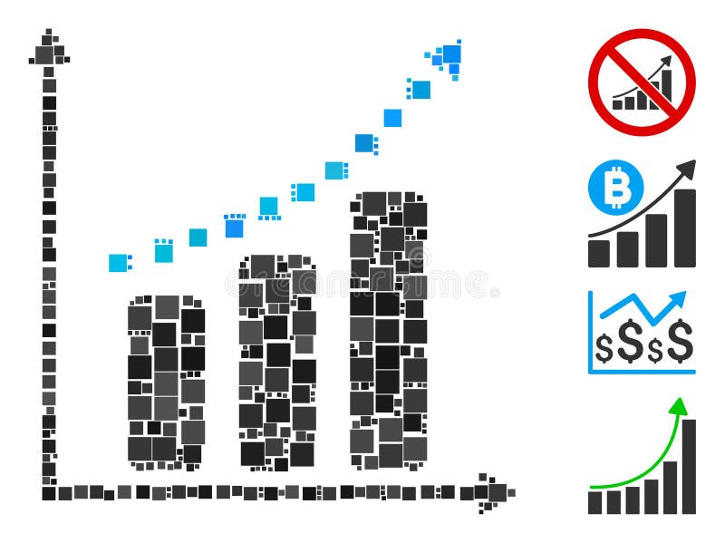 Square Positive Trend Icon Vector Mosaic Stock Illustration ...