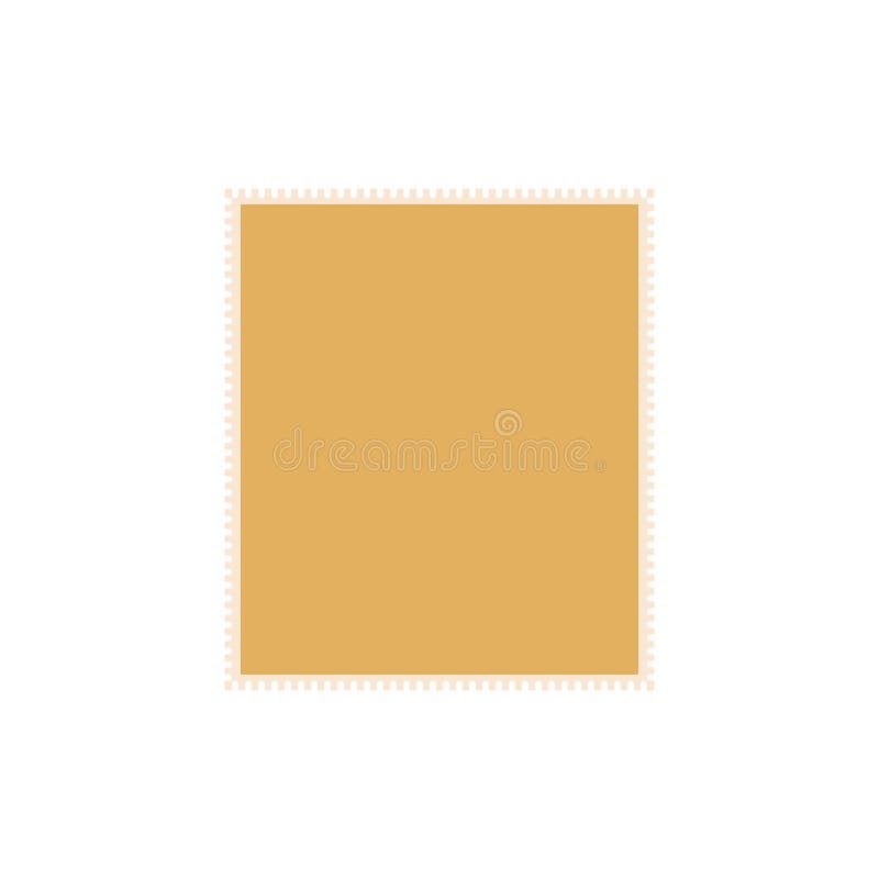 Square Postage Stamp Icon, Flat Style Stock Vector - Illustration of ...