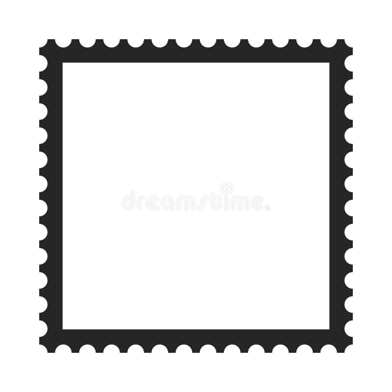 Square Postage Stamp Silhouette Border Vector Stock Illustration ...