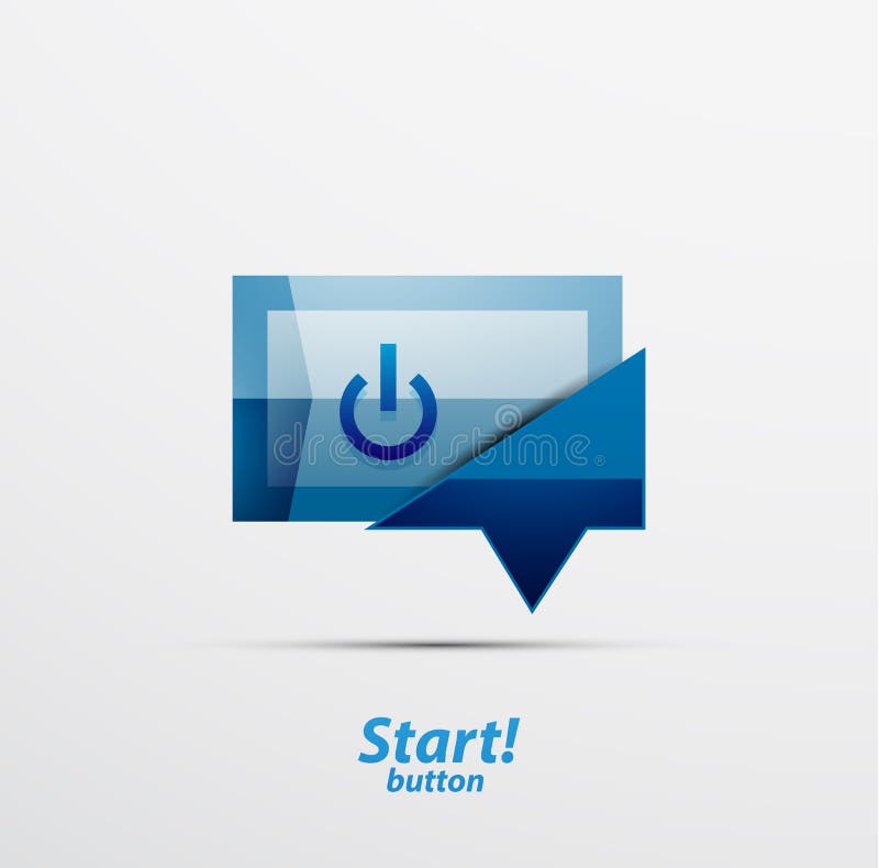 Square power button design stock vector. Illustration of modern - 27140466