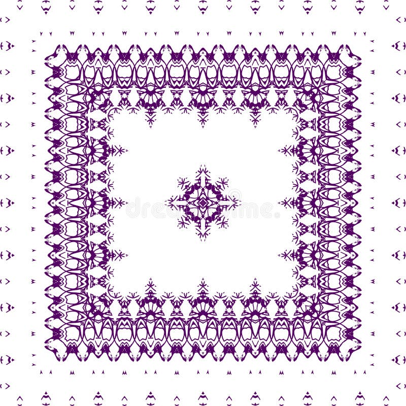 Square, Purple Pattern on a White Background Stock Illustration ...