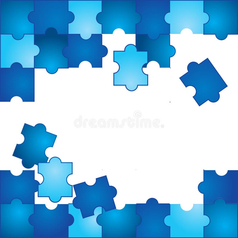 Square Puzzle Border Frame Design Background Stock Illustration ...