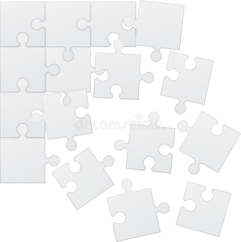 Square Puzzle Vector Illustration Stock Vector - Illustration of sparse ...