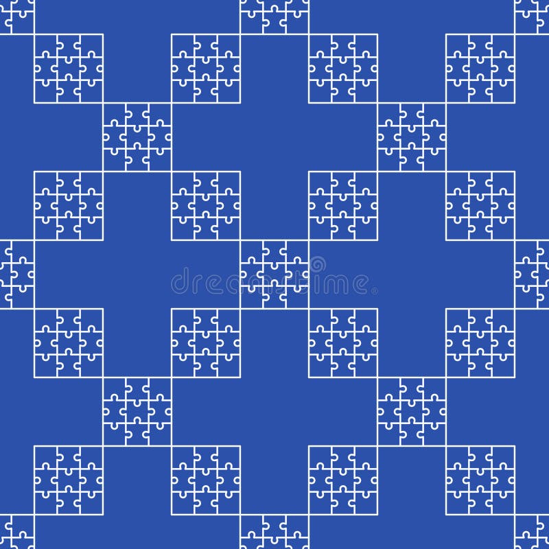 Seamless Jigsaw Puzzle Pattern Stock Vector - Illustration of colourful ...