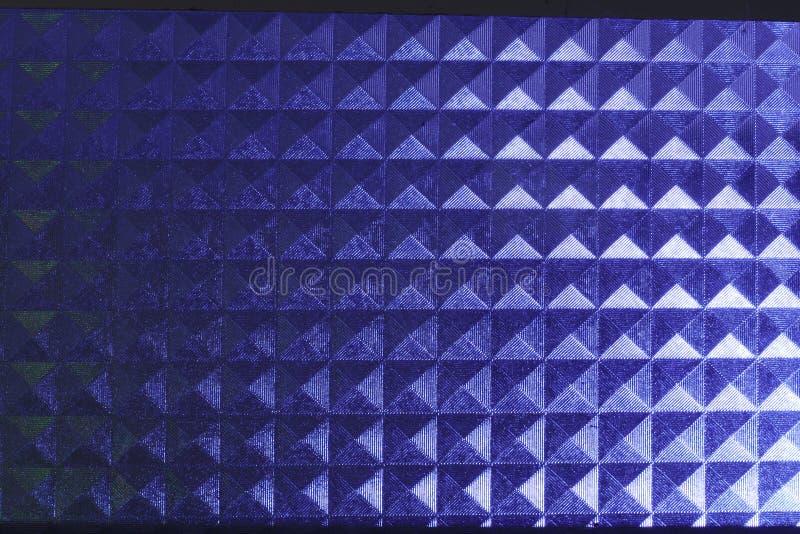 Square Pyramidal Blue Stripped Pattern Texture Illuminated Neon Plastic ...