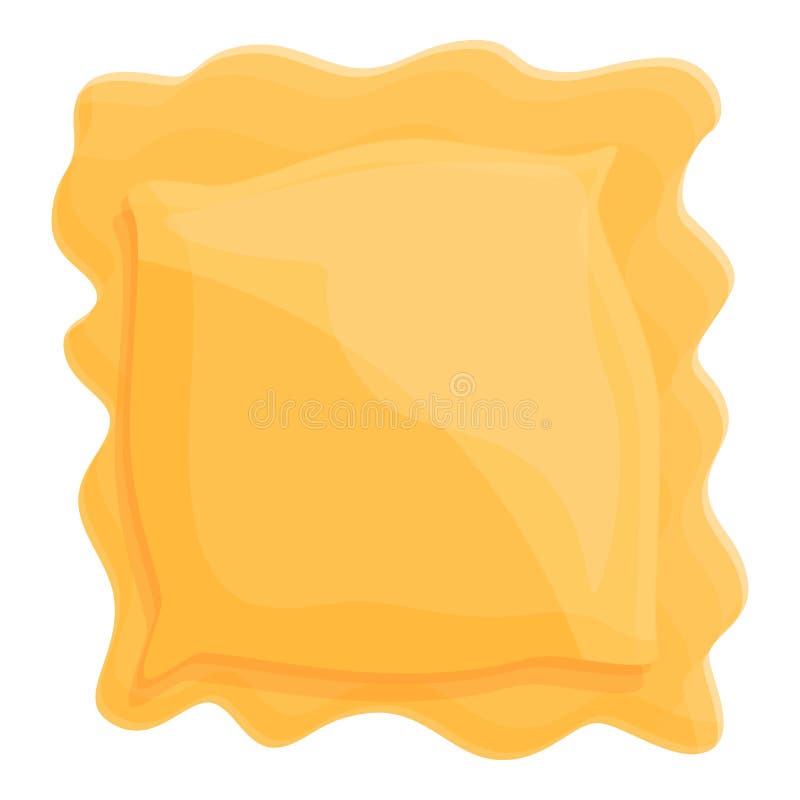 Square Ravioli Icon, Cartoon Style Stock Vector - Illustration of card ...