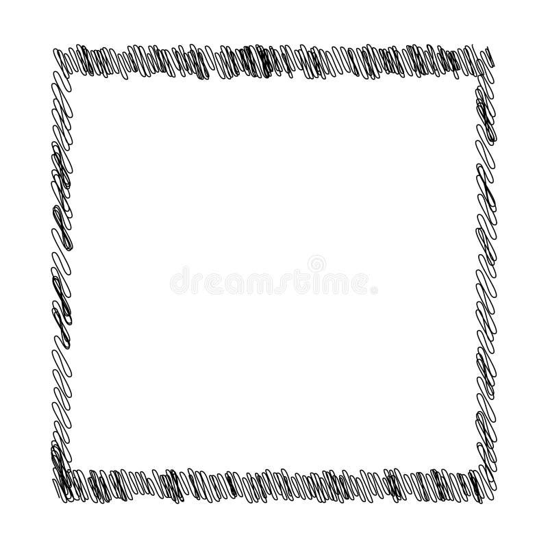 Square, Rectangle Scribbling, Sketchy, Sketch Doodle Lines Element ...