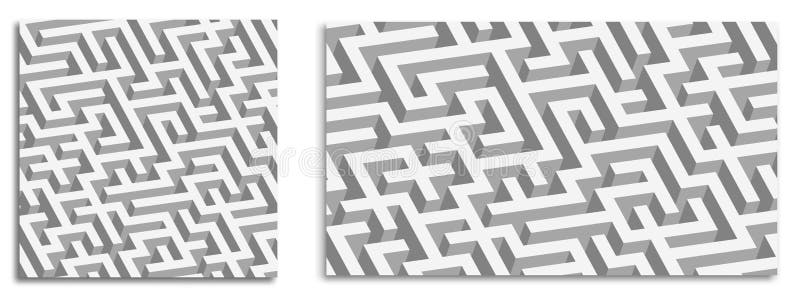 Square and Rectangular Background with Bright 3D Maze for Desktop ...