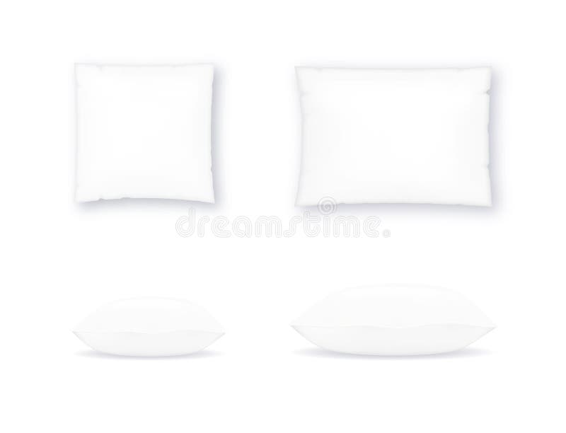 Square, Rectangular and Bolster Pillow. Pillow Mockup in Front View ...